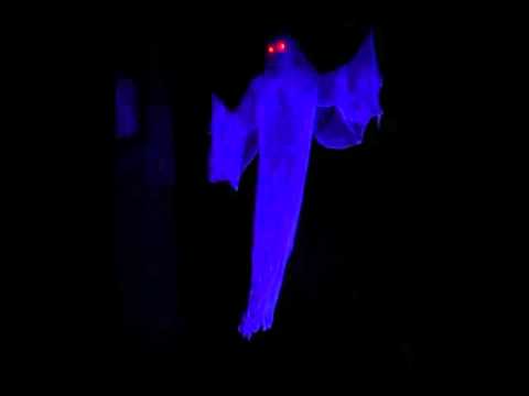 flying crank ghost halloween prop disappears - YouTube