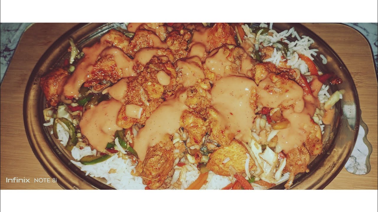 Chicken BBQ Rice recipe/Loaded Chicken Rice/chicken vegetable platter# ...