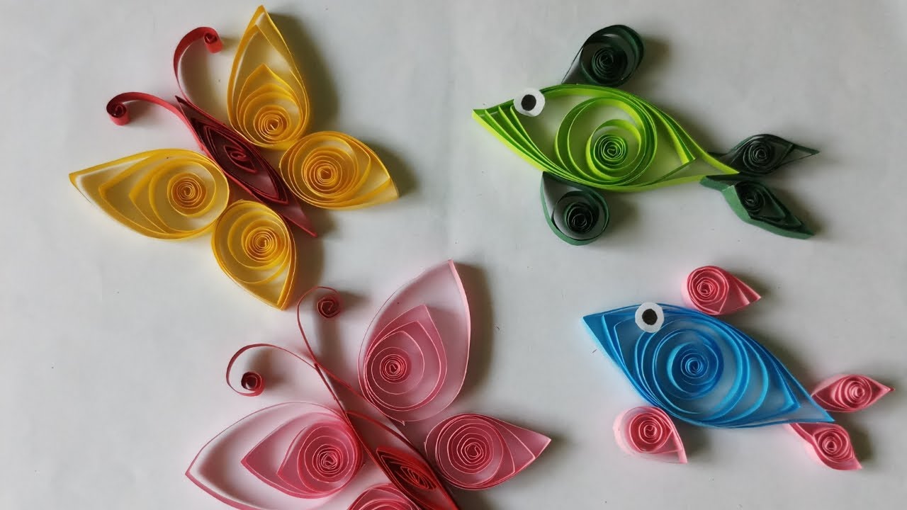 Paper Quilling Art For Beginners Butterfly And Fish In Easy Way YouTube Paper Quilling Art For Beginners Butterfly And Fish In Easy Way YouTube