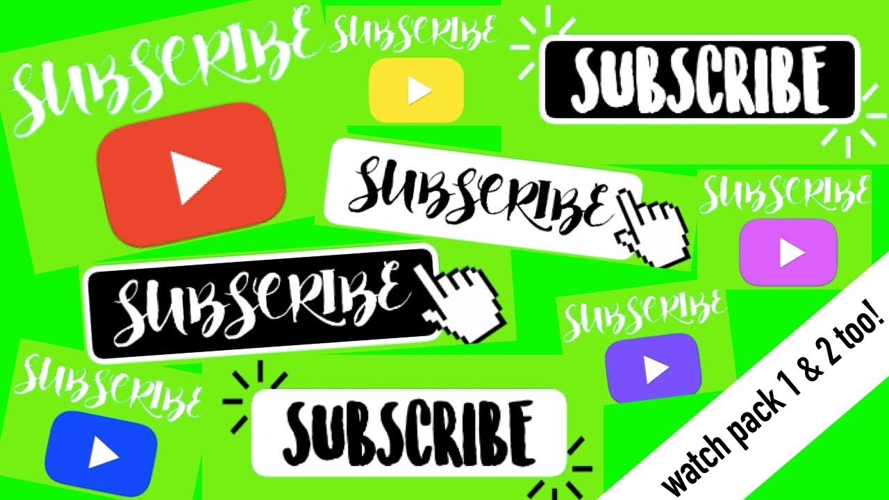 SUBSCRIBE BUTTON ANIMATIONS PACK 3 - YouTube