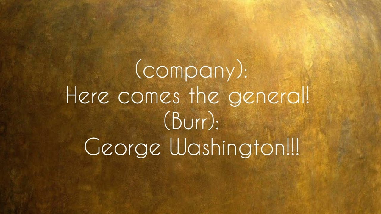 Right Hand Man - Hamilton (lyric video) - YouTube