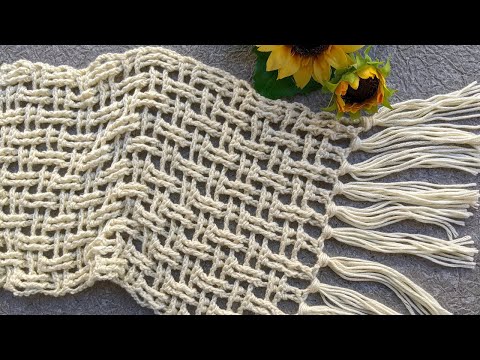 Crochet Lace Spring Scarf Tutorial