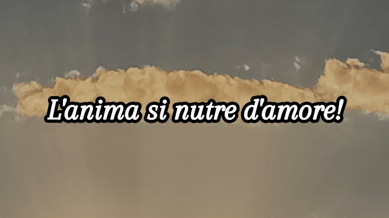L'anima si nutre d'amore... - YouTube