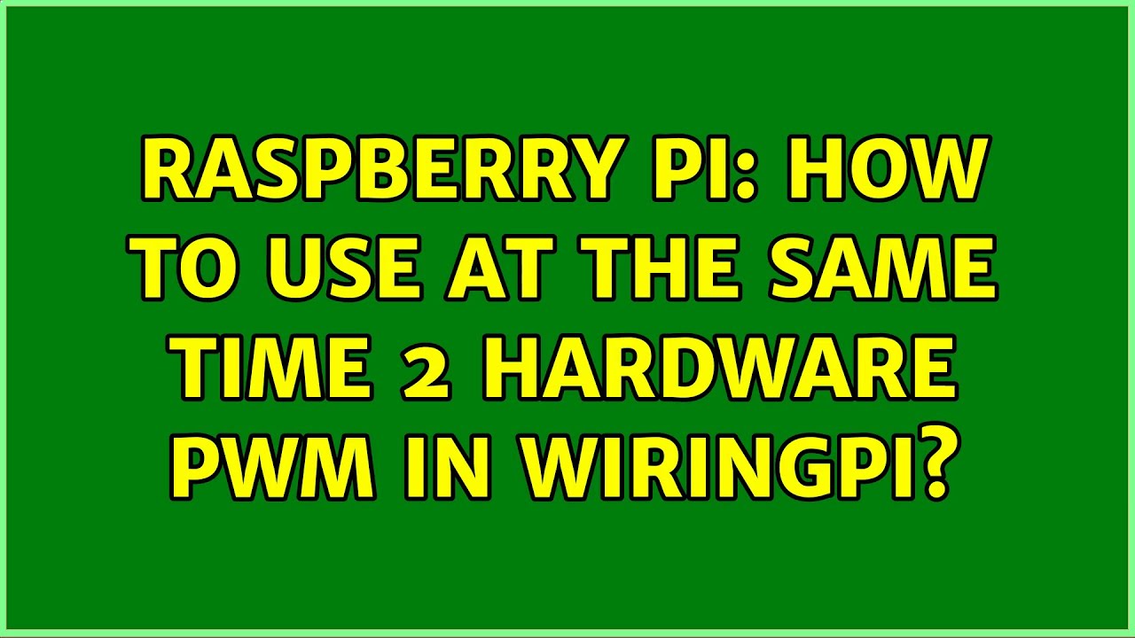 Raspberry Pi: How to use at the same time 2 hardware pwm in wiringpi ...
