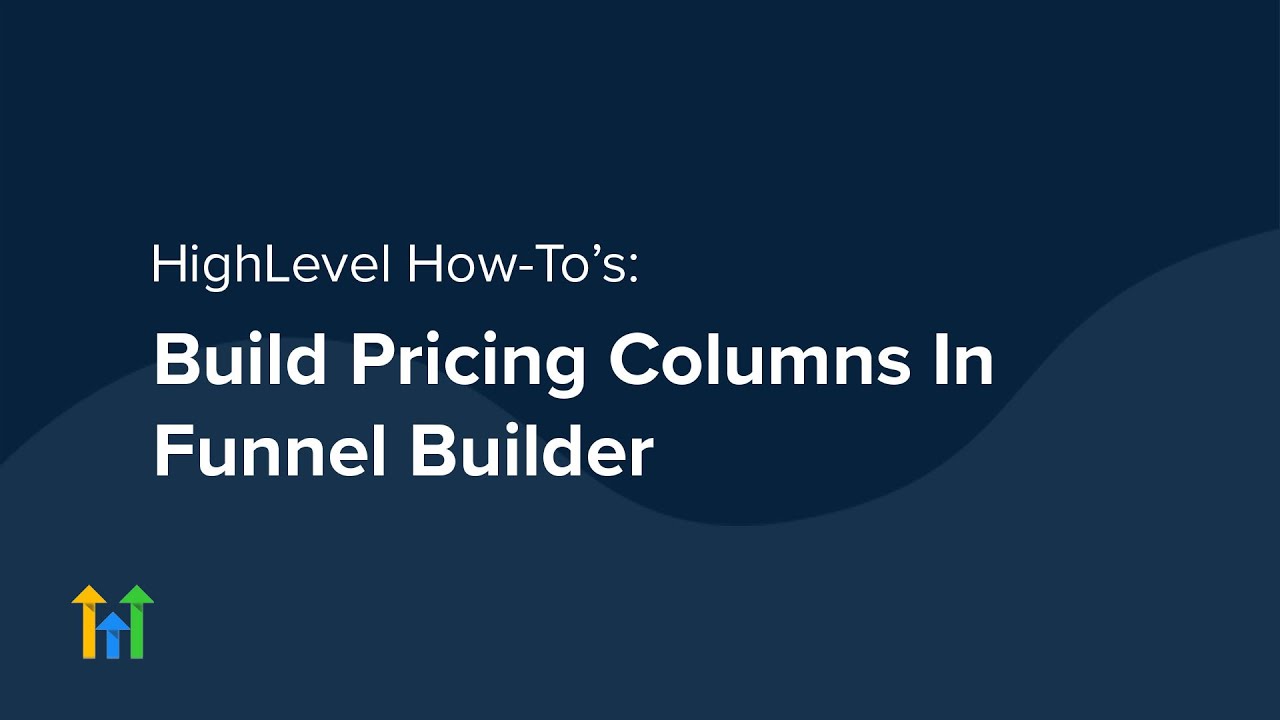How to build Pricing Columns in HighLevel Funnel Builder - YouTube
