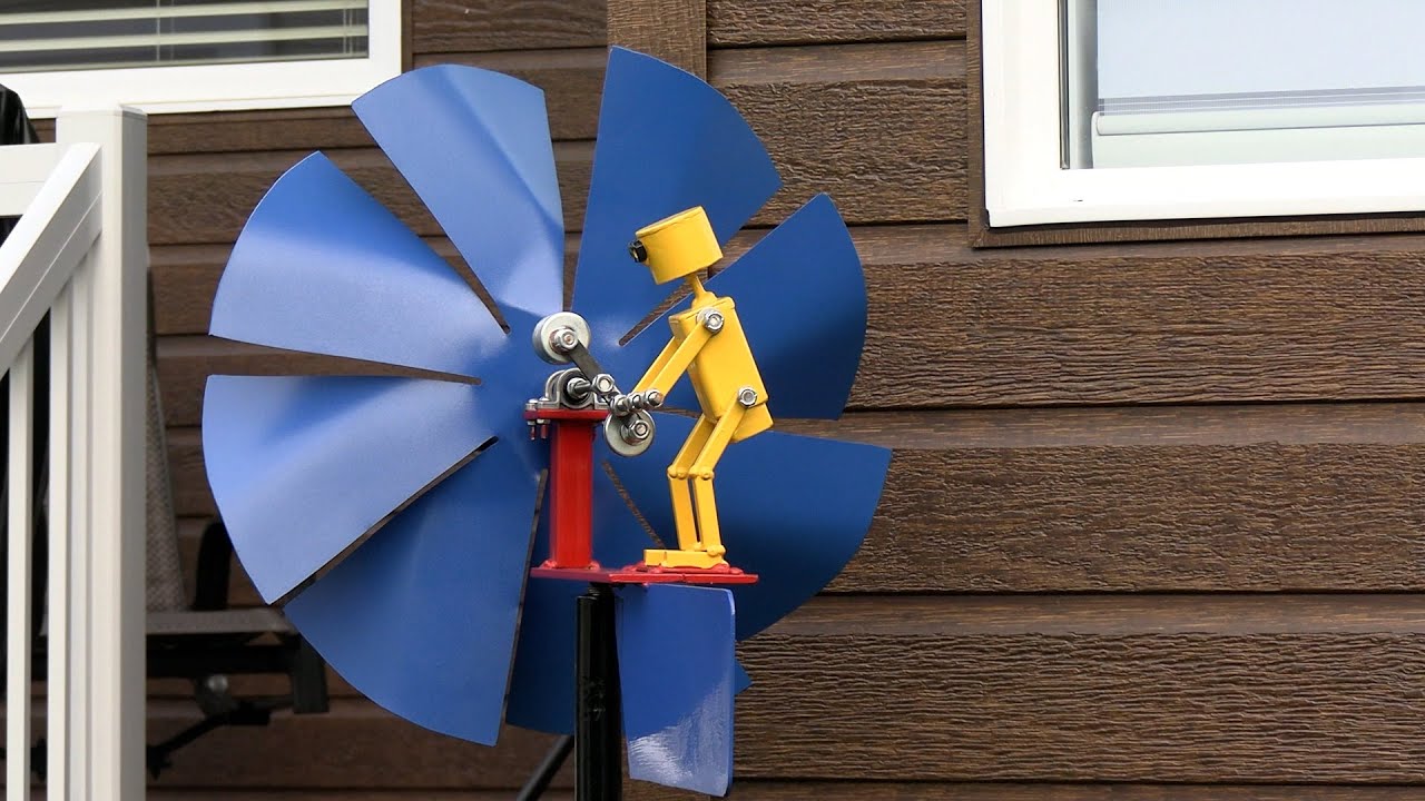 Girouette animée avec nouvelle hélice en acier / Animated steel ...