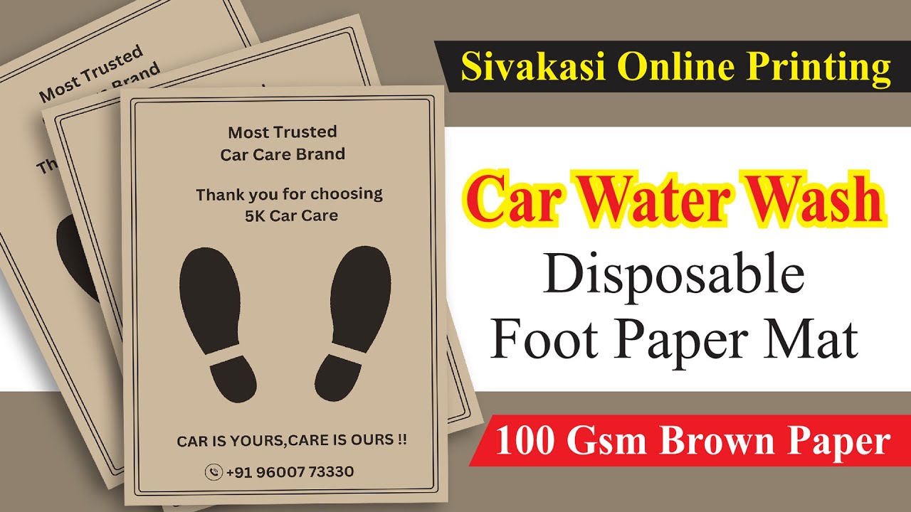 Customizes Car Paper Mat Printing | Own Design Car Disposable paper ...