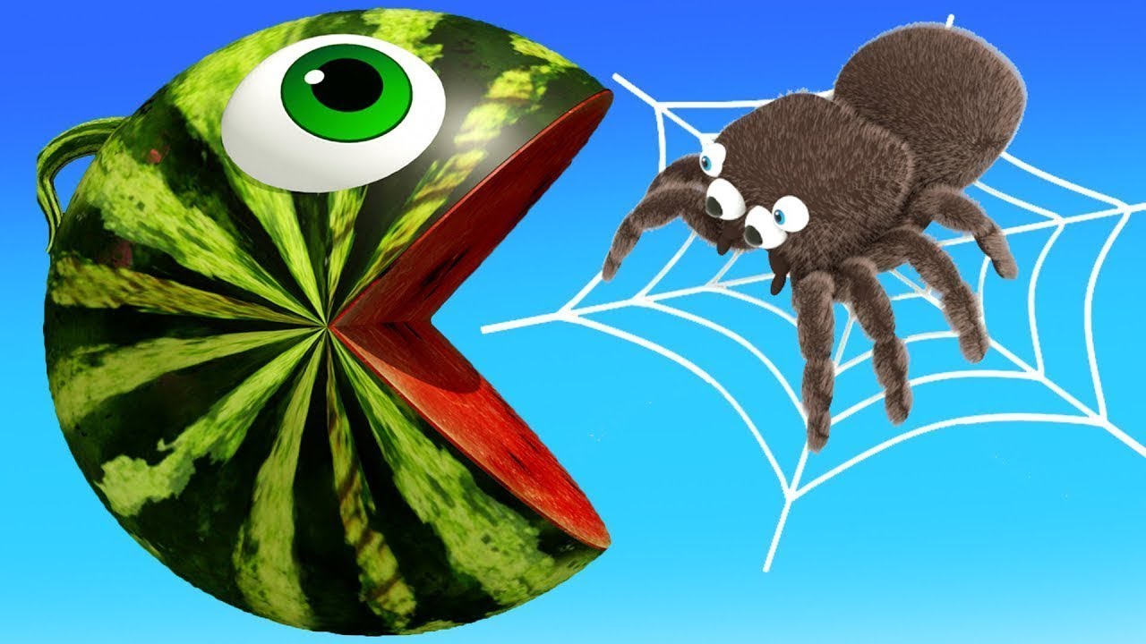 Pacman Watermelon Roll Fun Chase with Friends as he Found on Red ...