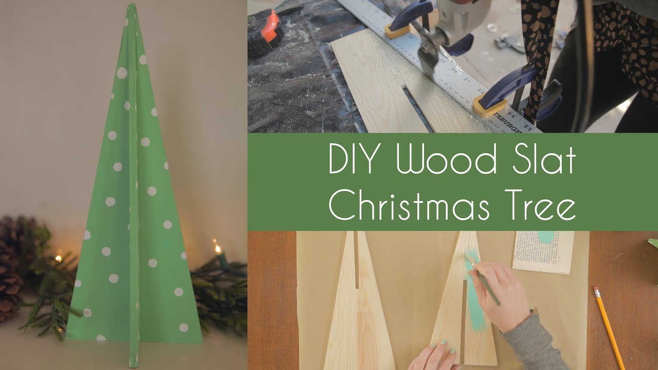 DIY Wood Slat Christmas Tree - YouTube