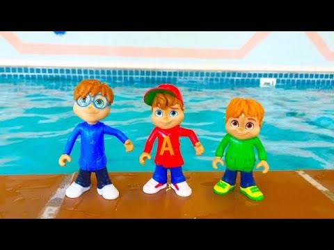 POOL SAFETY RULES Alvin and the Chipmunks Toys! - YouTube