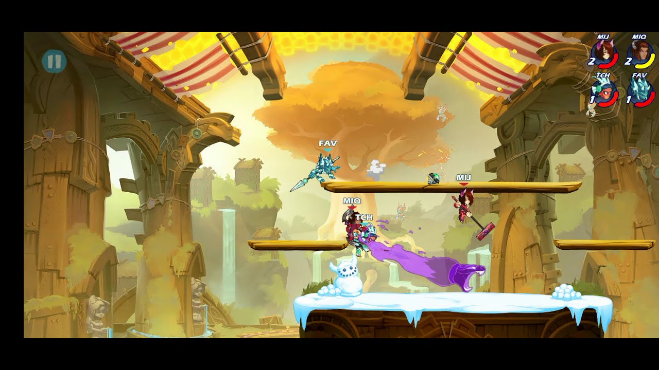 Brawlhalla Mobile HAMMER DOUBLE KNOCKOUT #brawlhallla - YouTube