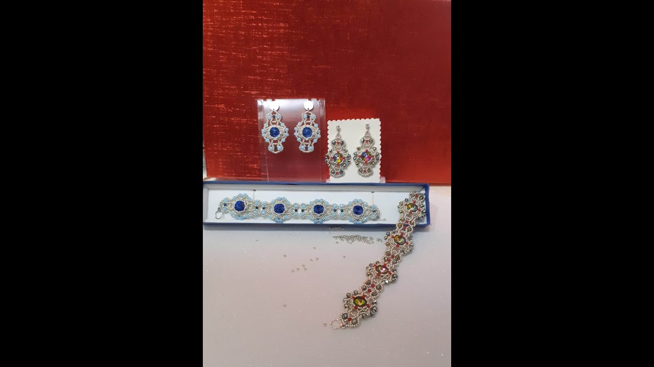 Tutorial: Bracciale e orecchini gioia mia - YouTube