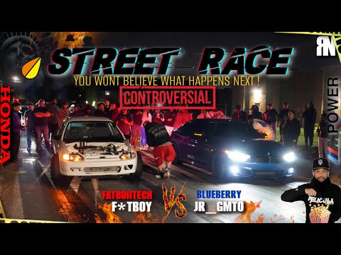 STREET RACE HONDA CIVIC K20 BOOSTED VS MODDED BMW 440 MUST WATCH 🤯 ALMOST GOES WRONG