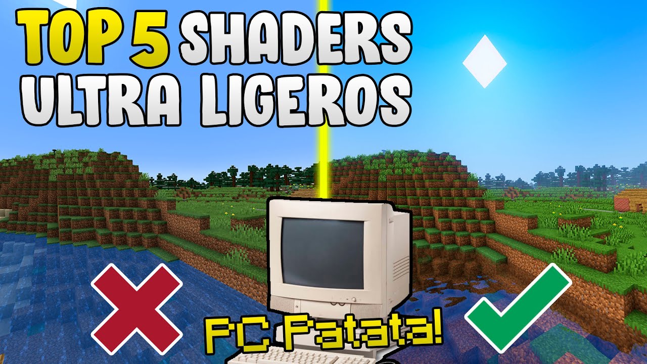 TOP 5 SHADERS BAJOS REQUISITOS PARA MINECRAFT 1.19.2 😵 - Ligeros y sin ...