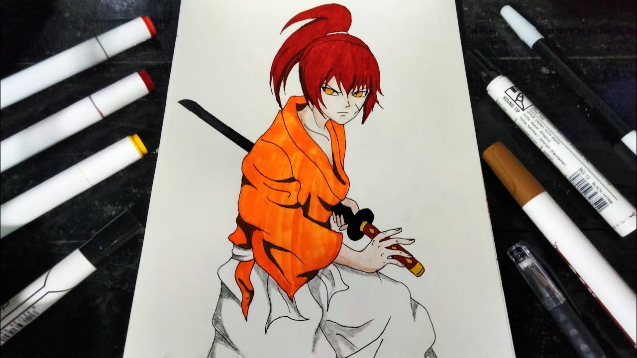 How to draw Rurouni Kenshin | Samurai X - YouTube