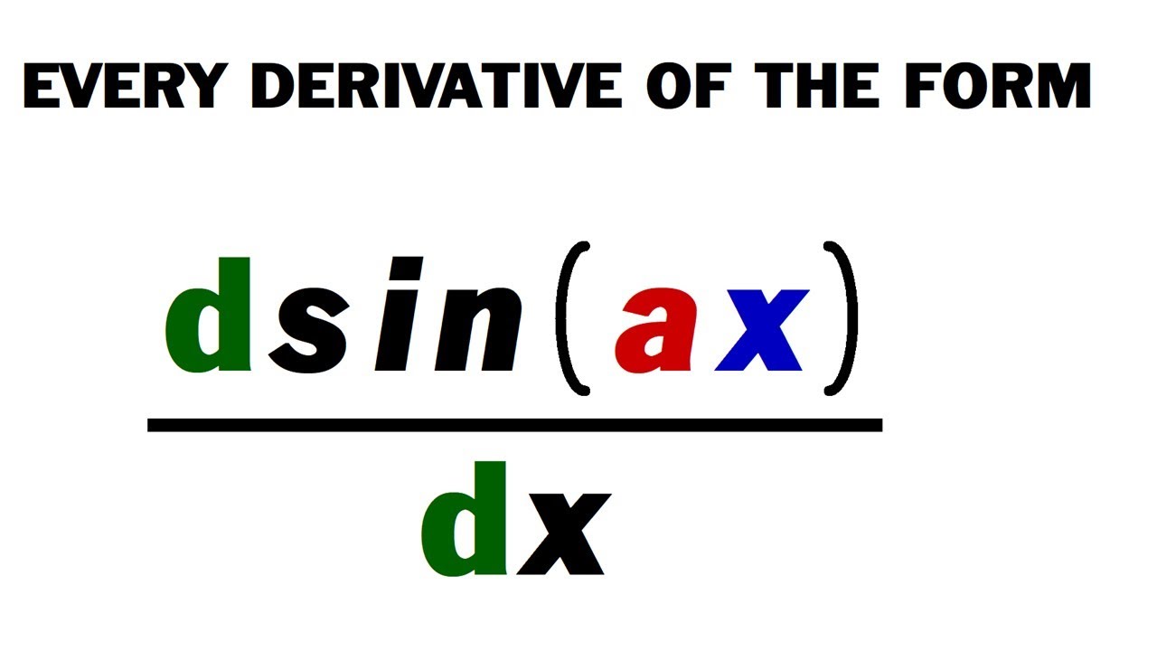 Finding every derivative of the form sin(ax) ( derivatives of ...