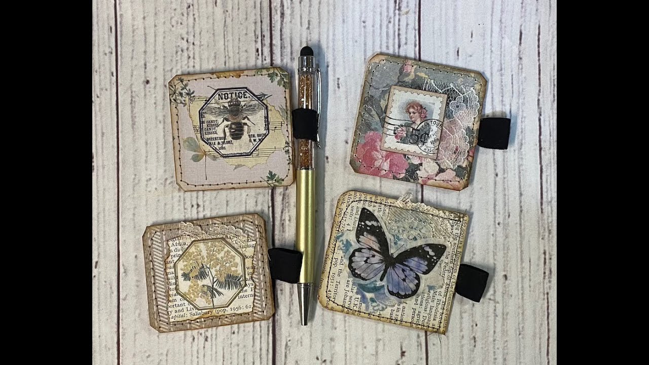 #fridayfreebies | Removable Pen Holder for your Junk Journal - YouTube