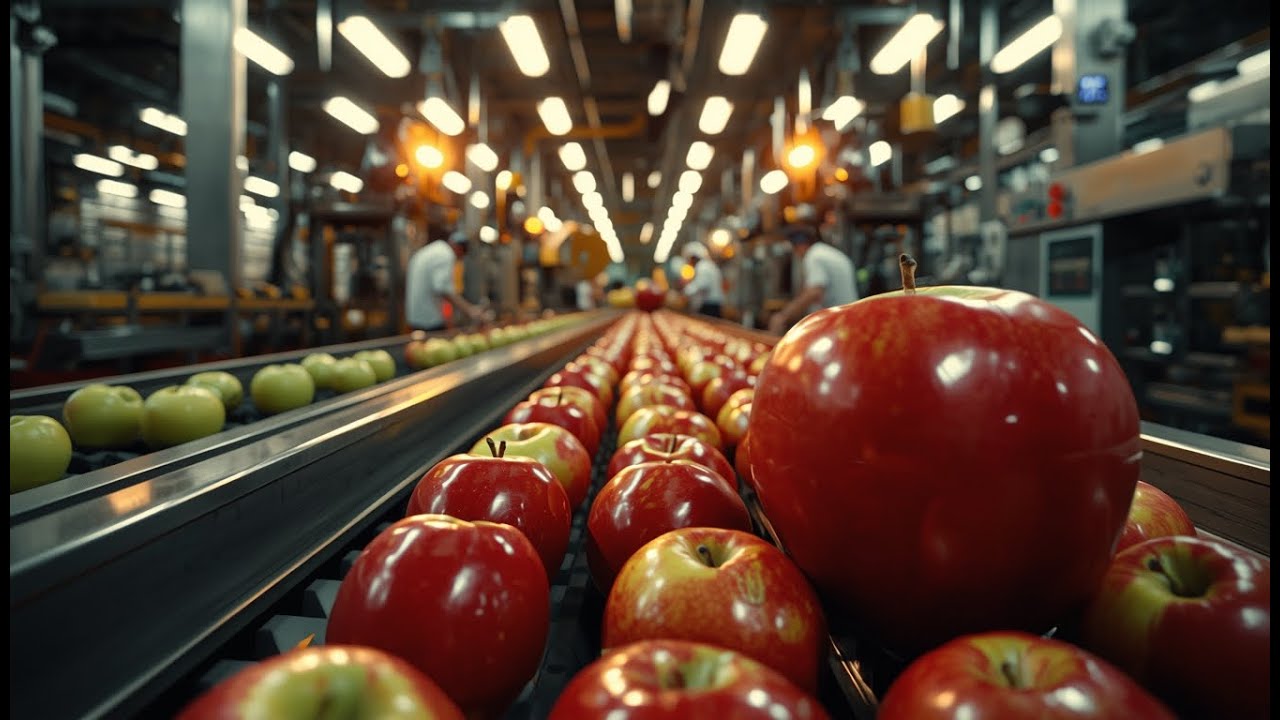 How Apple Is Made Today 🍎 | Inside a Modern Apple Processing Factory ...