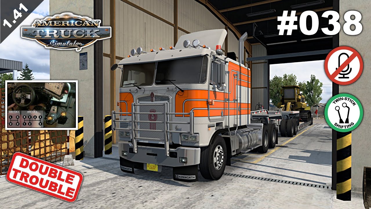 ATS | 038 | A Stumper to Cheyenne | Double Lowboy | Kenworth K100e ...