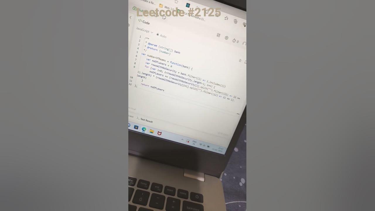 Leetcode Solution Problem 2125 No Of Laser Beams In Bank Leetcode Leetcodesolution 2125