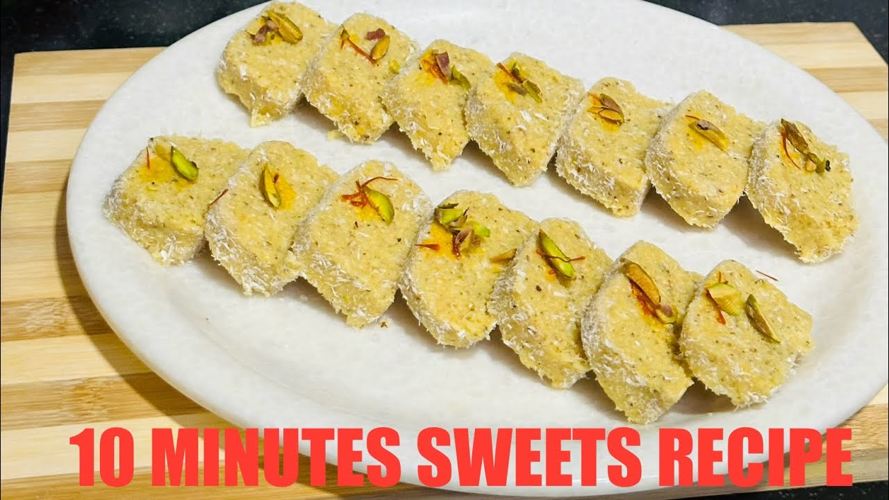 10 Minutes Tasty Sweets Recipe | Indian Sweets | Instant Sweet Recipe ...