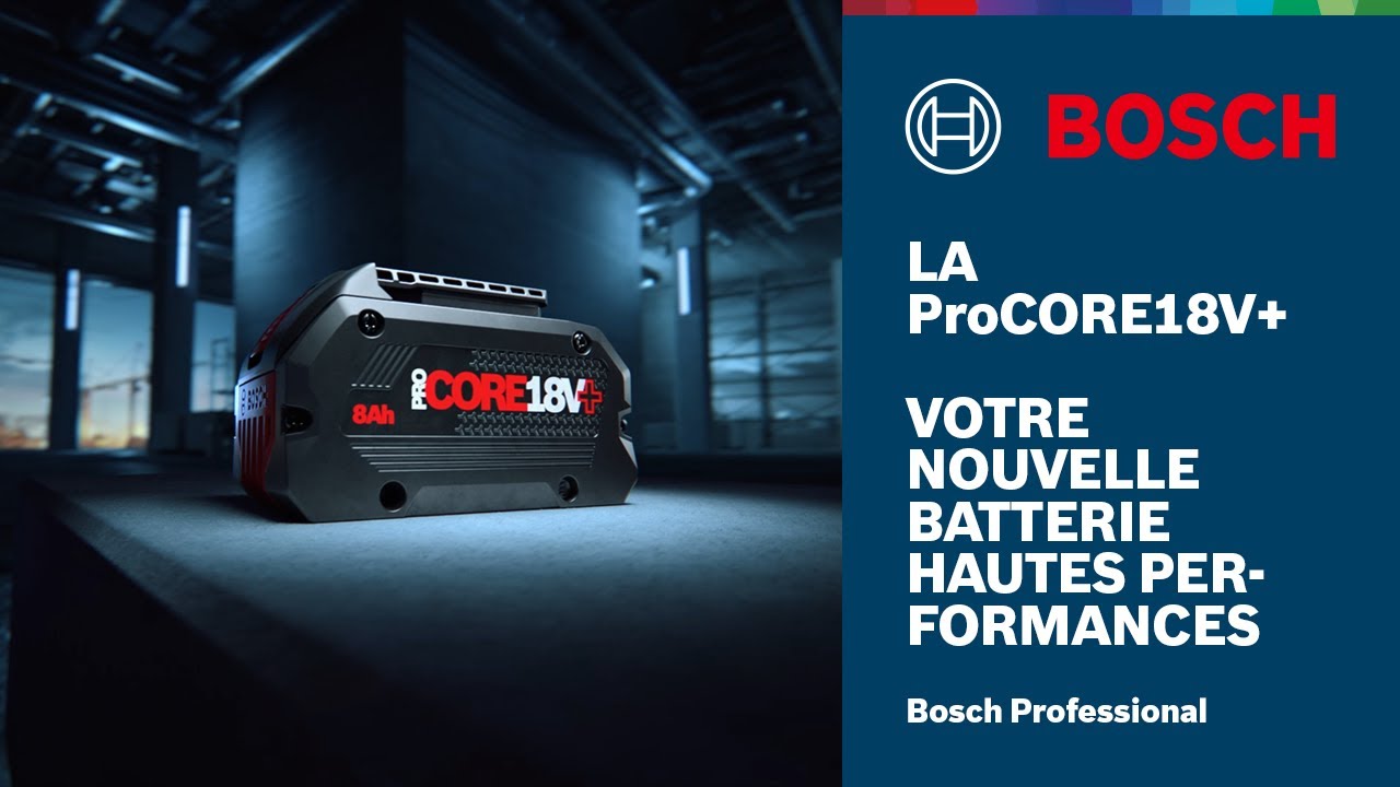 Bosch ProCORE18V+ : plus d’autonomie avec la technologie de cellules « Tabless » - YouTube
