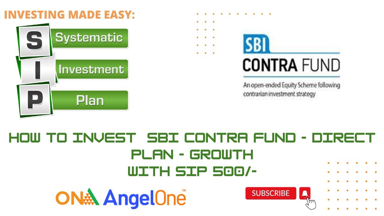 HOW TO INVEST Sbi contra fund direct plan growth WITH 500/- SIP - YouTube