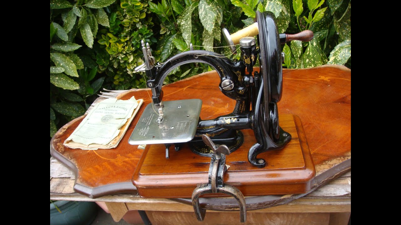 Old Vintage Antique Chain Stitch Sewing Machine Wilcox Willcox & Gibbs ...