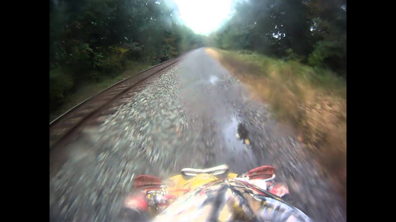 ATV RIDING IN MARYLAND TRAIN TRACKS ELKTON - YouTube