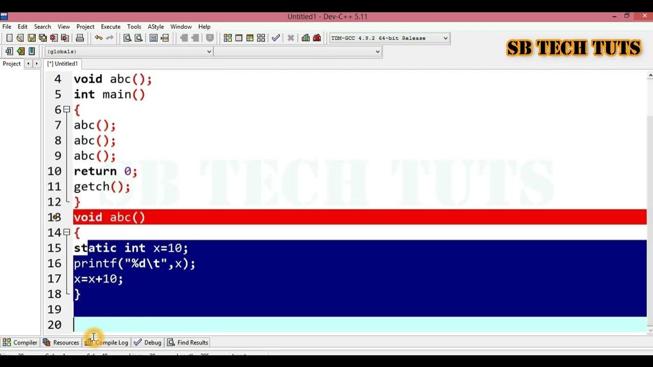 Static Storage Class in C++ | Storage Classes | Static Variable | C++ Programming | Telugu - YouTube