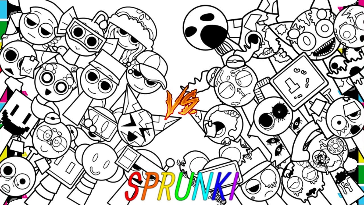 Sprunki New Big Coloring Pages /Color All Original Sprunki OC (real) vs ...