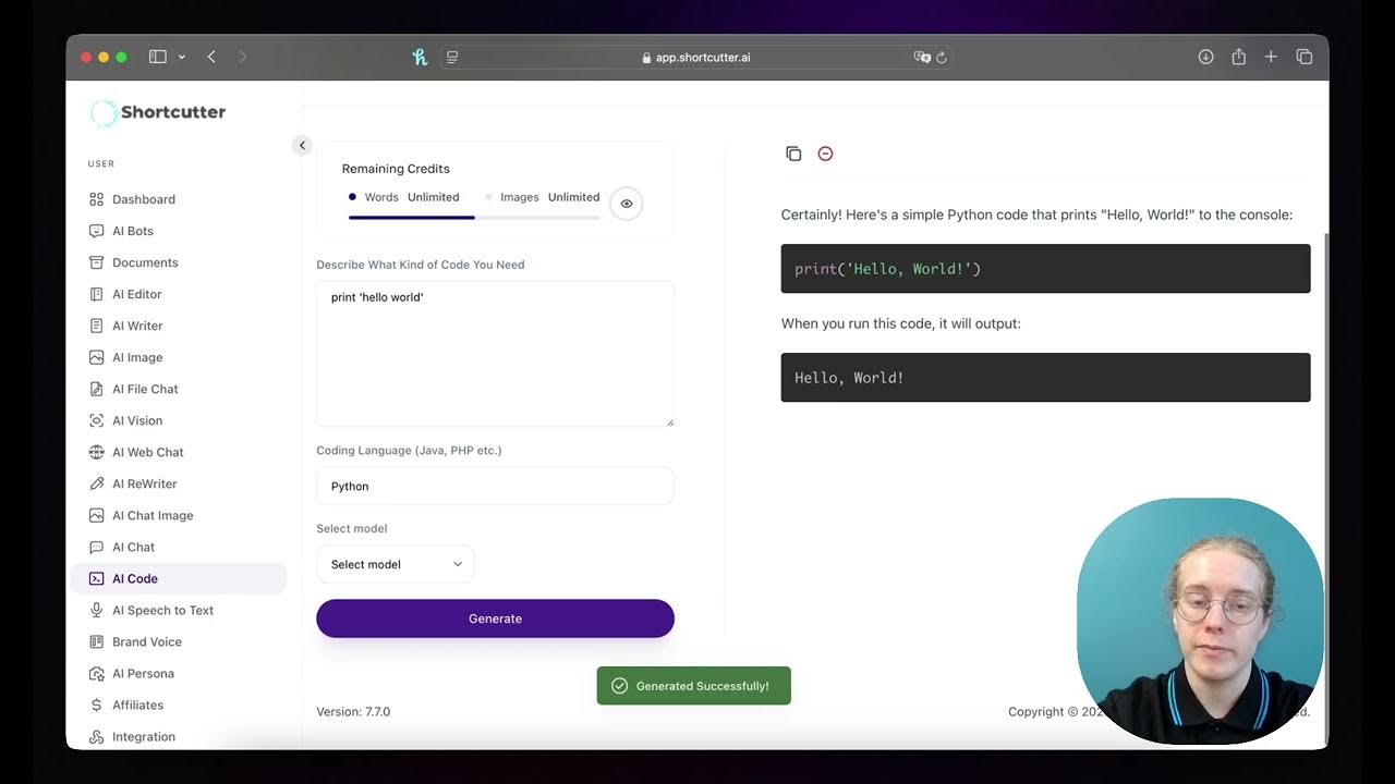 AI Code Generator - YouTube