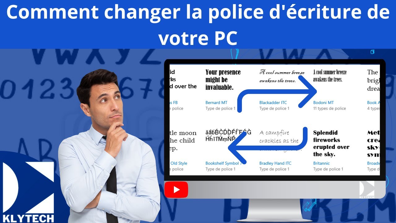 Comment changer la police d'écriture de votre PC - YouTube