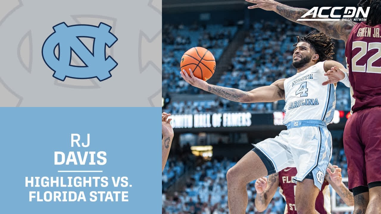 UNC's RJ Davis' Clutch 27 Points Paces The Tar Heels - YouTube