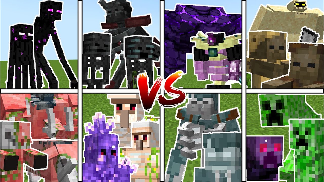 ULTIMATE BOSS MOBS TOURNAMENT - Minecraft Mob Battle - YouTube