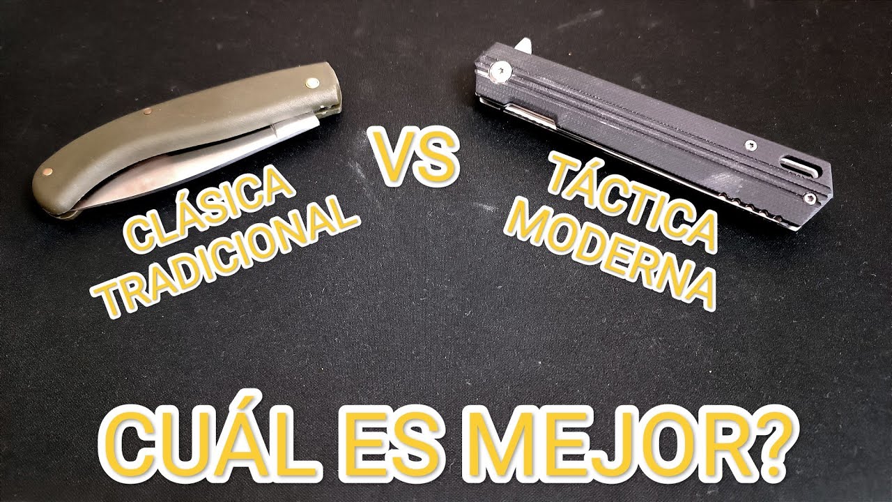 NAVAJA CLASICA TRADICIONAL VS TACTICA MODERNA - Review Afilado y ...
