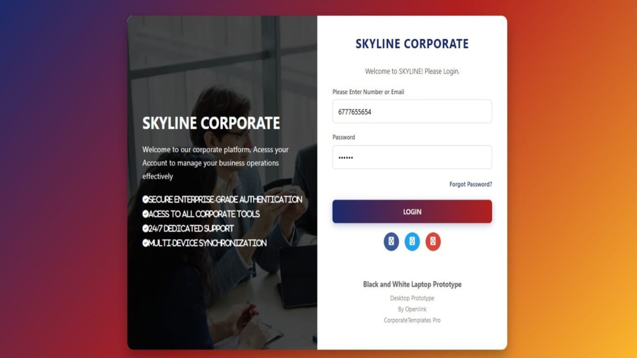 Coding a responsive Corporate Login form Step by Step! - YouTube