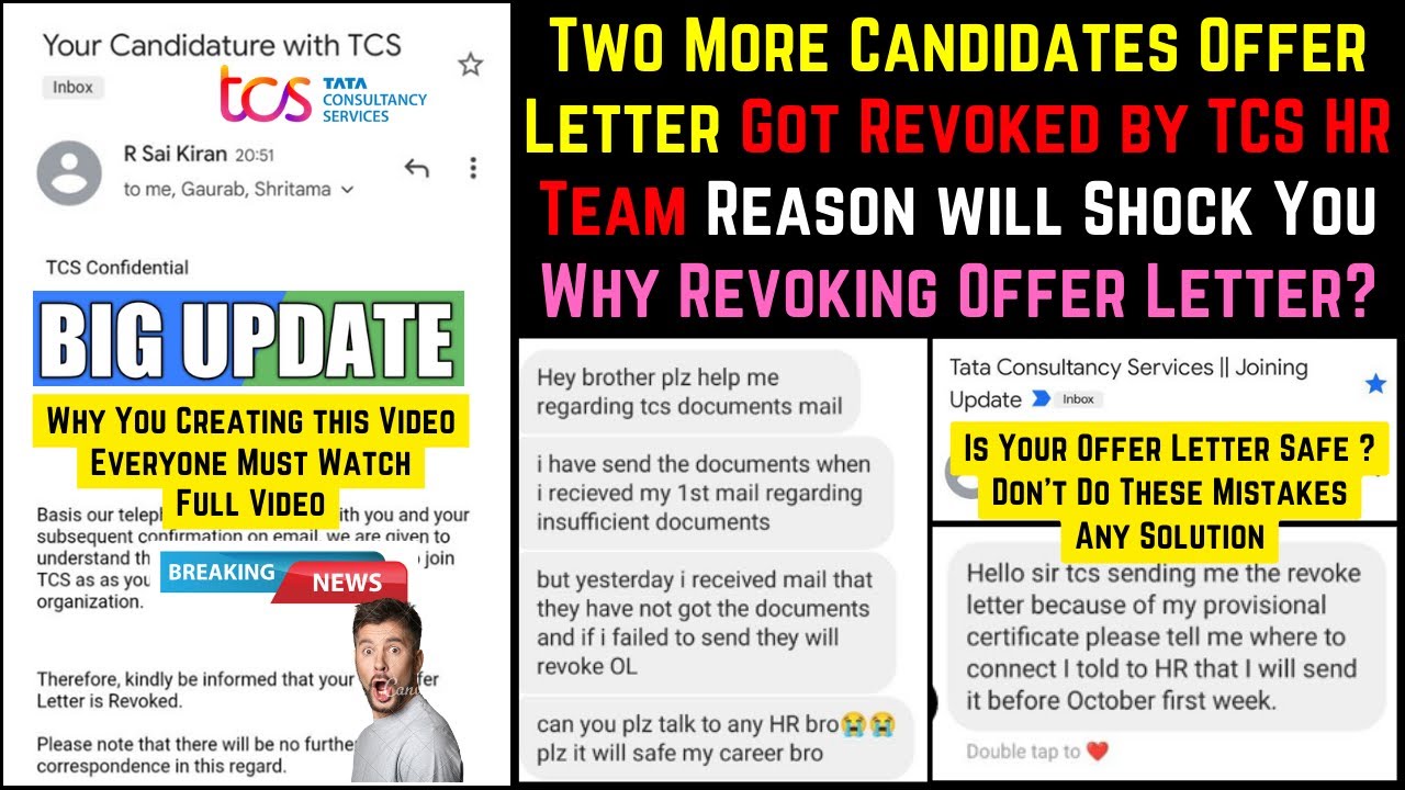 TCS Revoked Offer Letter Must Know Main Reason How to Be Safe From OL ...