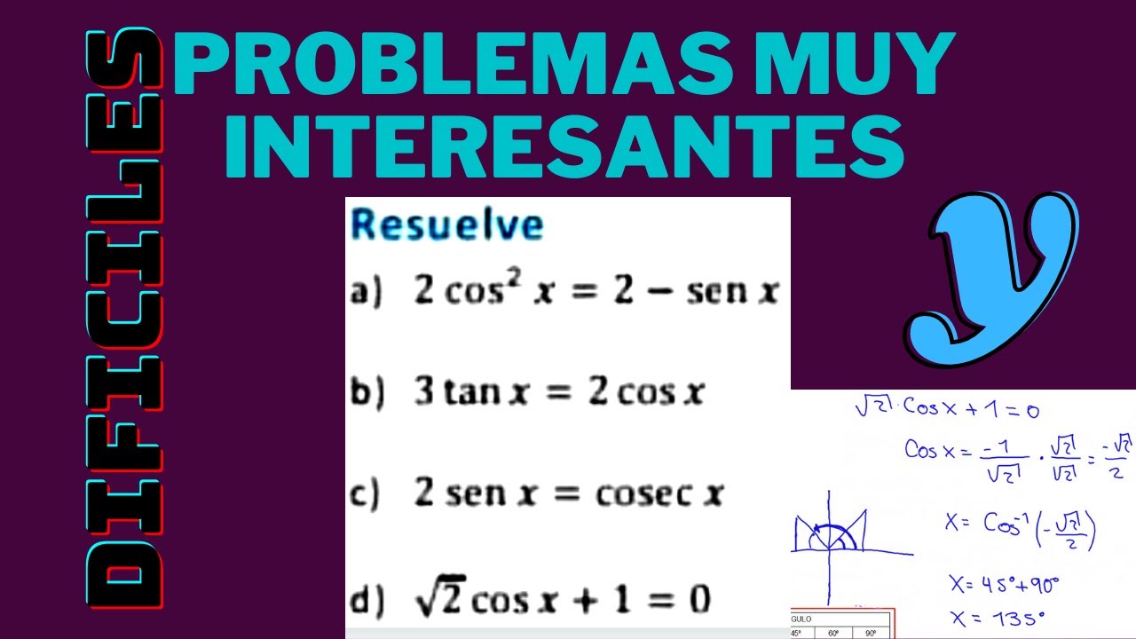  ECUACIONES TRIGONOM TRICAS Ejercicios Resueltos EXPLICADOS YouTube