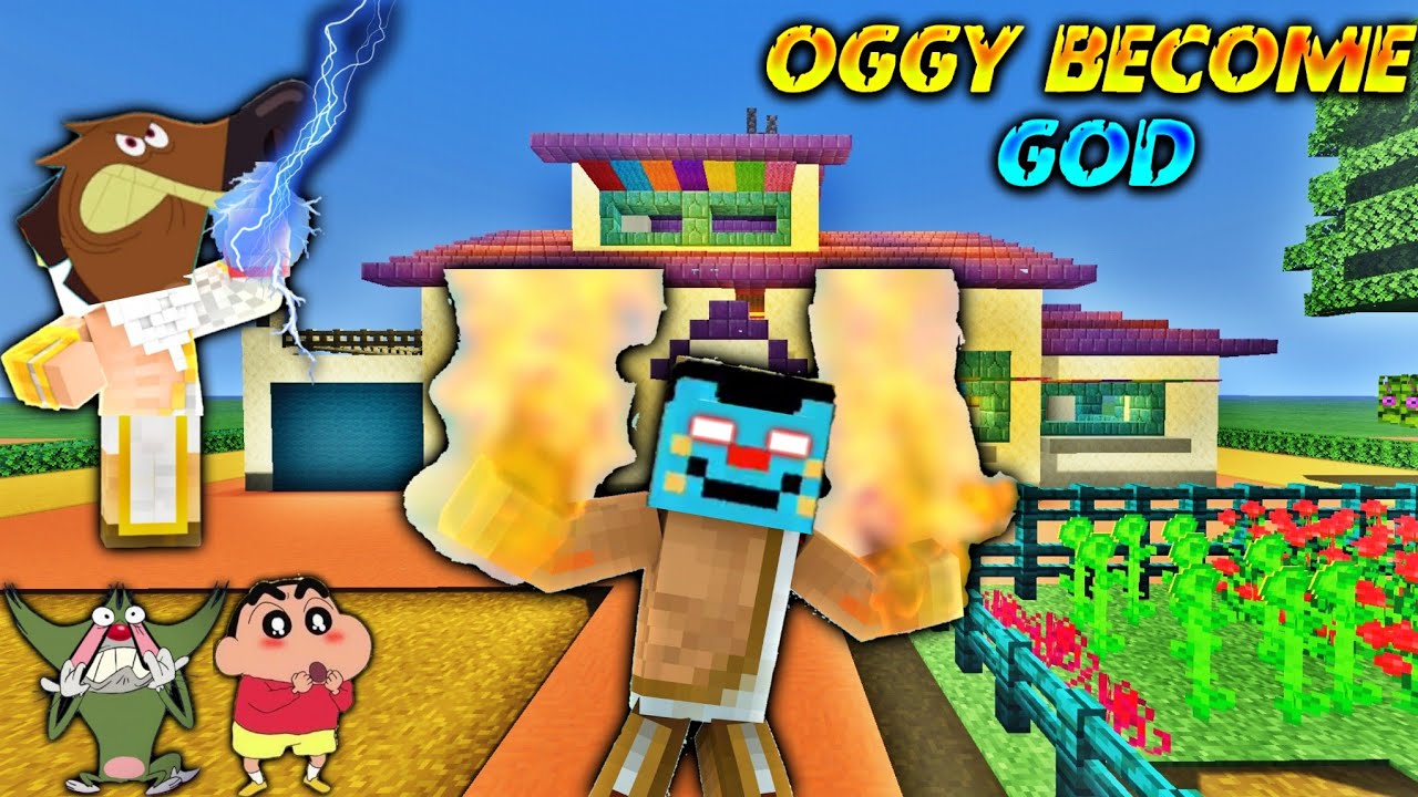 Oggy Become God In Minecraft | With Zig | Shinchan Jack | Minecraft ...