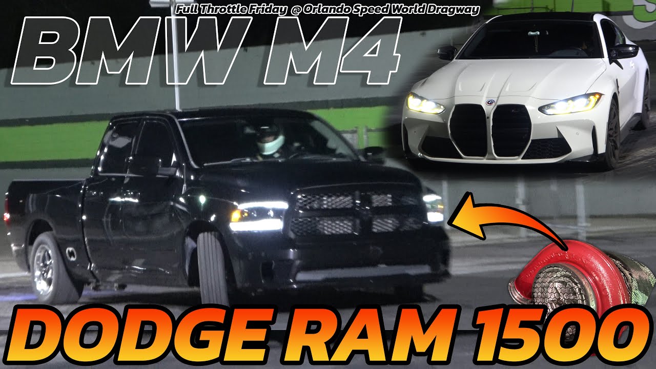 Dodge RAM 1500 Turbo vs BMW M4 at Orlando Sport World Dragway? - YouTube