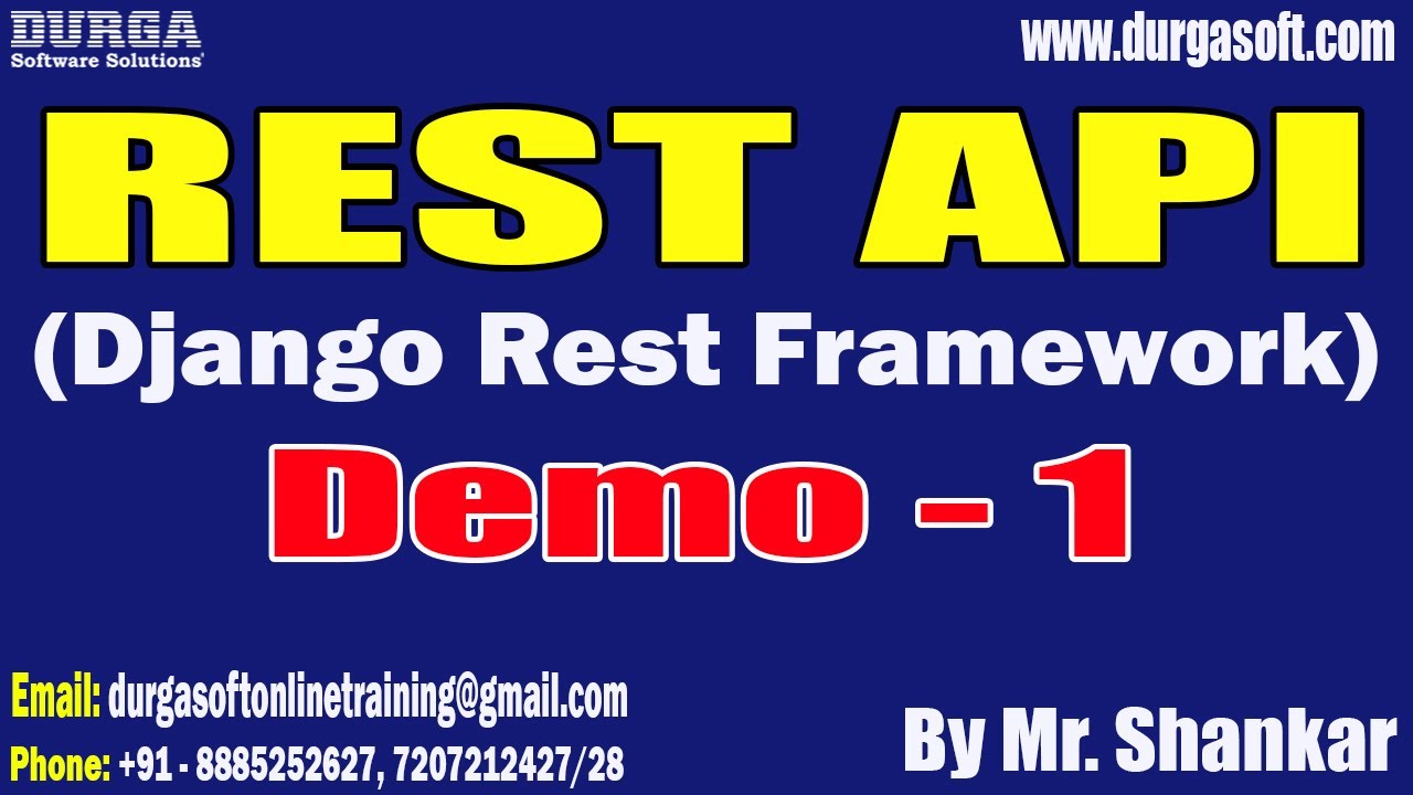 Rest Api Tutorials Demo 1 By Mr Shankar On 22 08 2023 9pm Ist Youtube