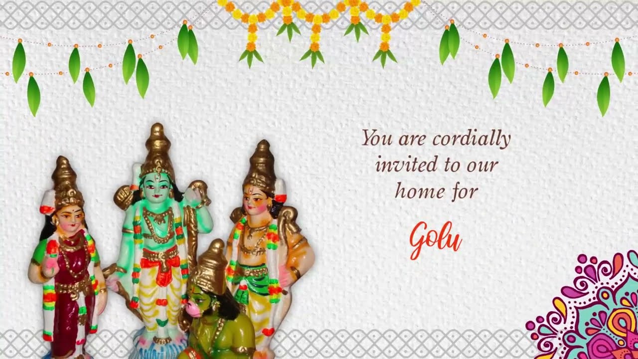Bommai Golu Invitation YouTube Bommai Golu Invitation YouTube