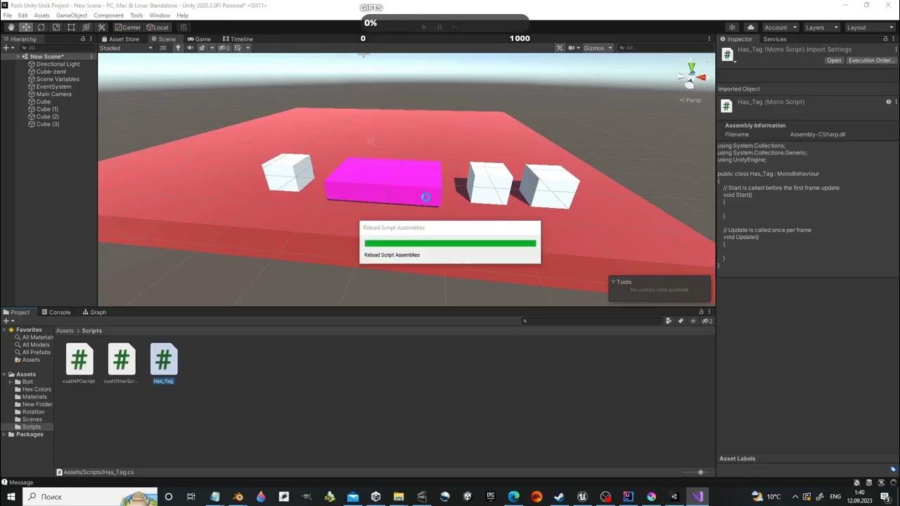 Unity 3d Tutorial C# - How to check if an object has tag - YouTube