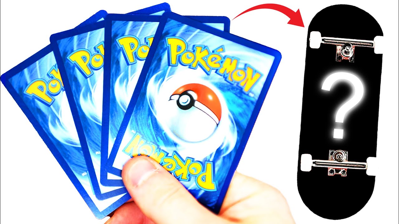 I Turned Pokemon Cards Into A Fingerboard! - YouTube