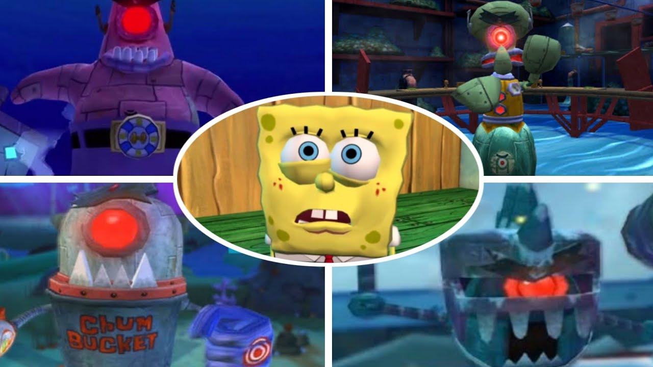 SpongeBob Truth Or Square - All Bosses - YouTube
