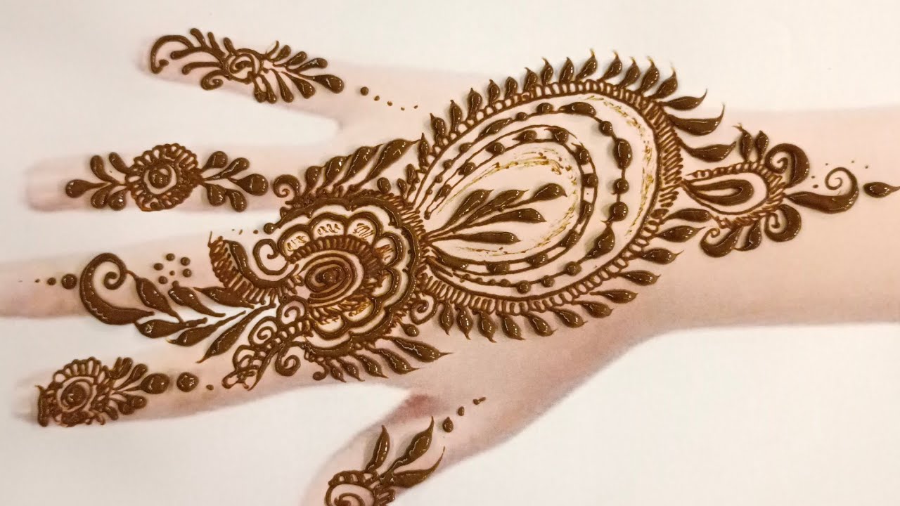 New Work Mehandi style|| Chain Mehandi Design Simple Mehandi design ...
