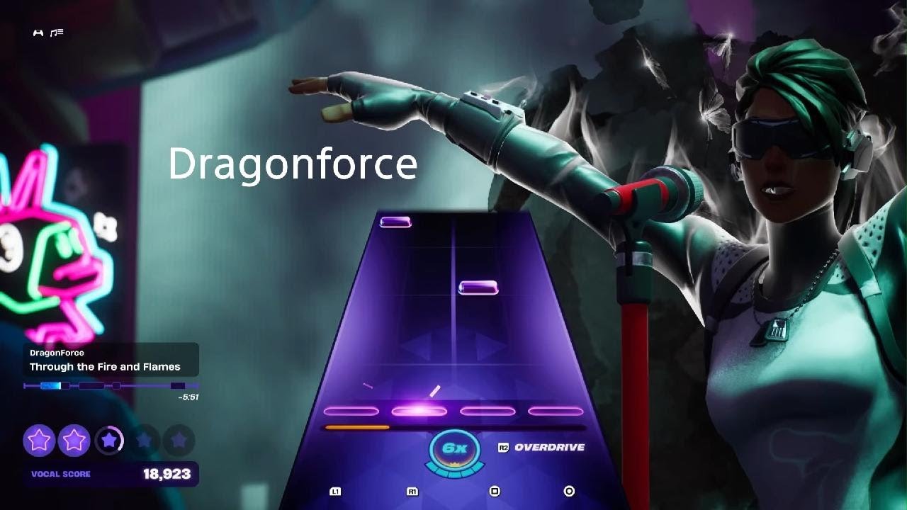 Fortnite Festival Gameplay - DragonForce - Through the Fire and Flames ...