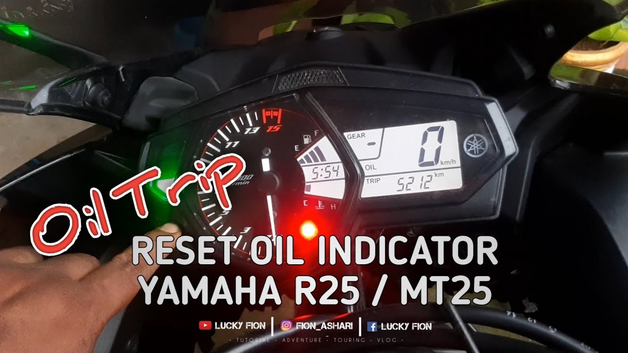 Reset oil trip yamaha R25/R3 or MT03/MT25 || Reset oil indicator - YouTube