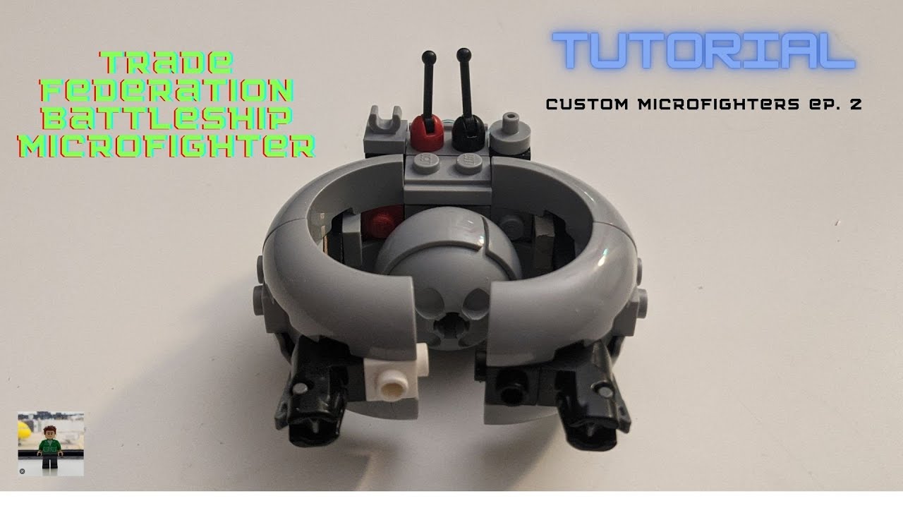 How to build a custom Lego Trade Federation Battleship Microfighter ...